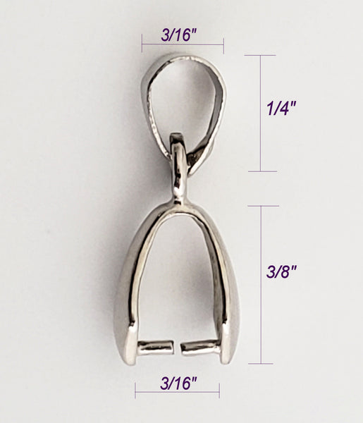 Jewelry Findings - Bails - Antique Silver Basic Medium Pinch Bail - Qt ...