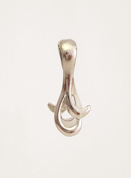 Jewelry Findings - Bails - Antique Silver Large Curvy Pinch Bails ...