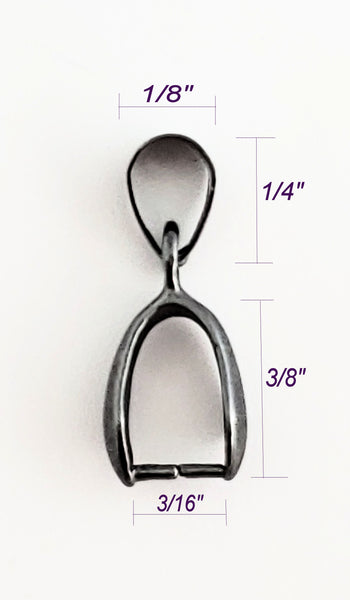 Jewelry Findings - Bails - Gunmetal Color Basic Medium Pinch Bail ...