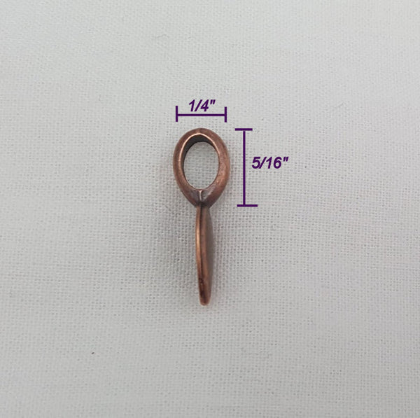 Jewelry Findings - Bails - Copper Color (Qty 10) Medium Glue On Bails ...