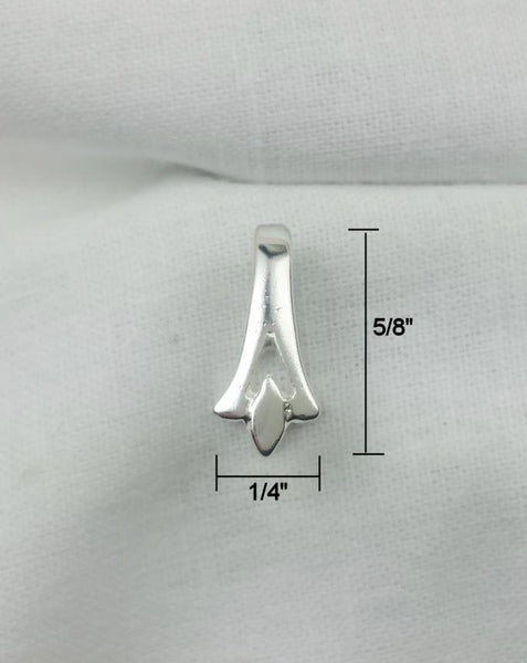 Jewelry Findings - Bails - Bright Silver Pinch Bail (Pkg 5-15) Ships f ...