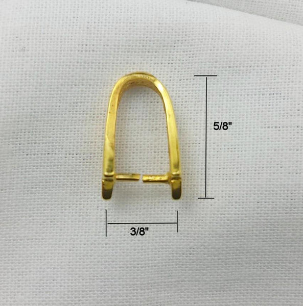 Jewelry Findings - Bails - Gold Colored Diamond Shaped Pinch Bail ...